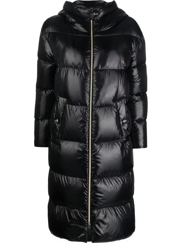 Herno Ultralight Long Down Jacket - Black