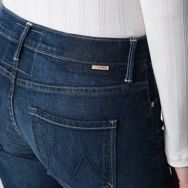 MOTHER The Weekender Jeans In Dark Washed Denim