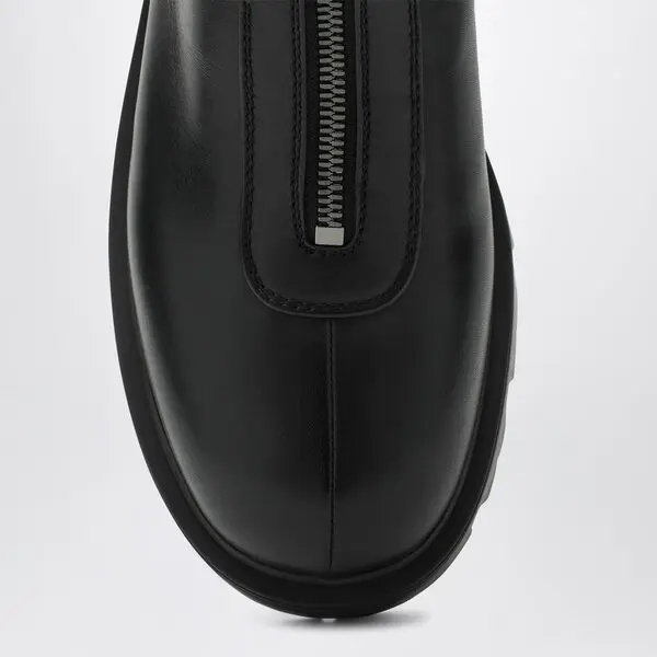 Prada Leather Zip-up Ankle Boots