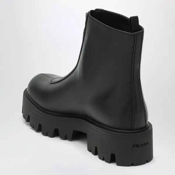 Prada Leather Zip-up Ankle Boots