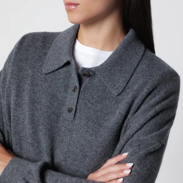 LISA YANG Graphite Etta Cashmere Sweater