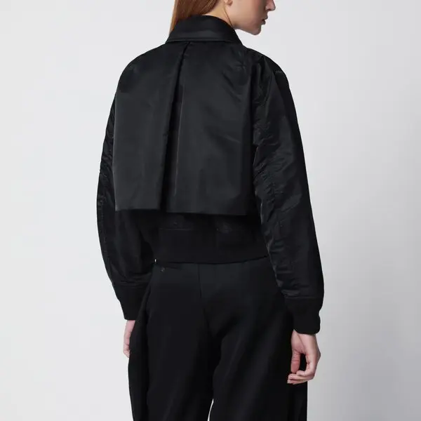 Sacai Satin-effect Nylon Zip Bomber Jacket