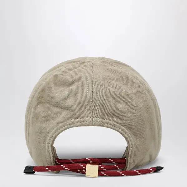 Miu Miu Washed Denim Baseball Cap In And Burgundy