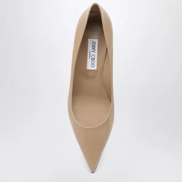 JIMMY CHOO Amelia 35 Pumps In Smooth Calf Leather - Beige