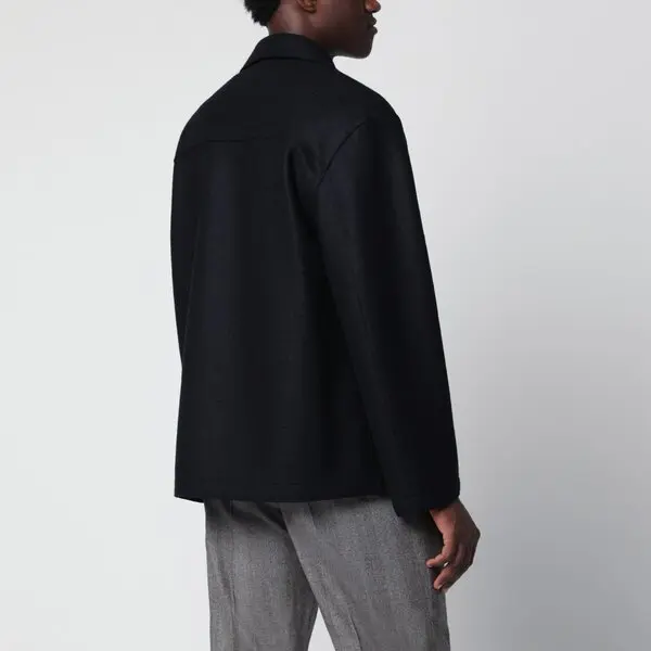 Harris Wharf London Short Double-breasted Wool Coat
