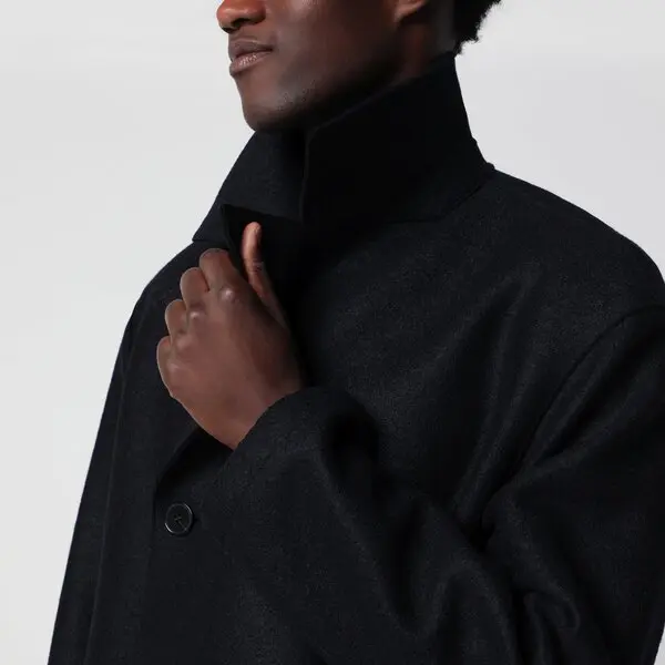 Harris Wharf London Short Double-breasted Wool Coat