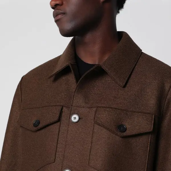 Harris Wharf London Wool Overshirt Jacket