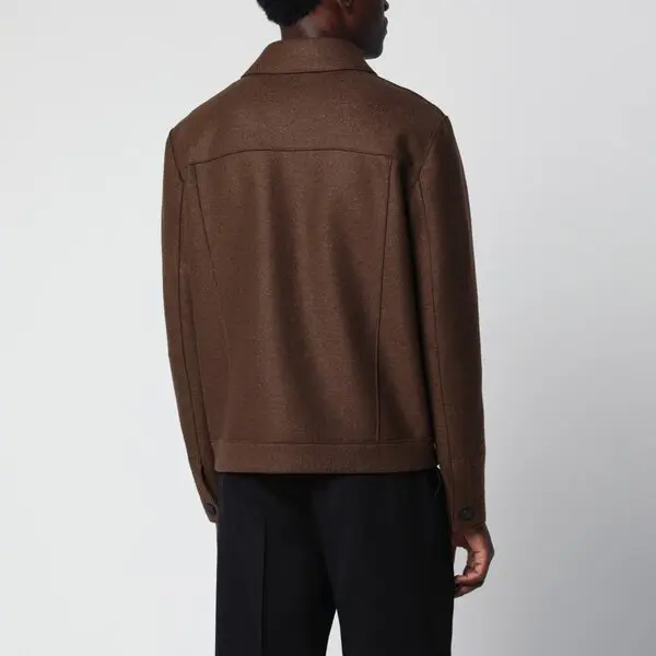 Harris Wharf London Virgin Wool Overshirt Jacket