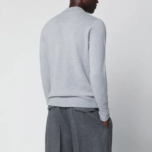 DRUMOHR Light Wool Polo Shirt - Grey