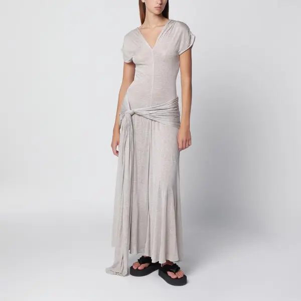 JW Anderson Oat Modal Jersey Knotted Maxi Dress - White