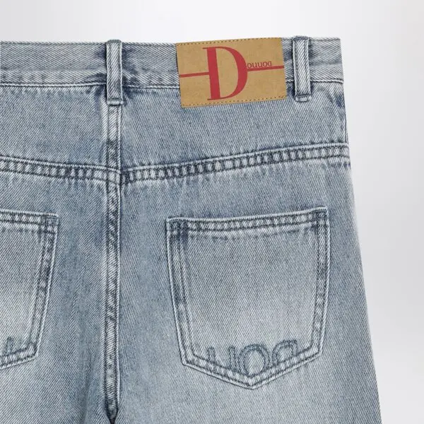 DOUUOD Stone-washed Wide-leg Jeans