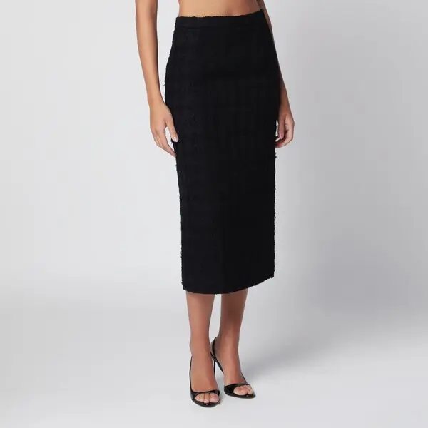 Alessandra Rich Bouclé Tweed Midi Skirt