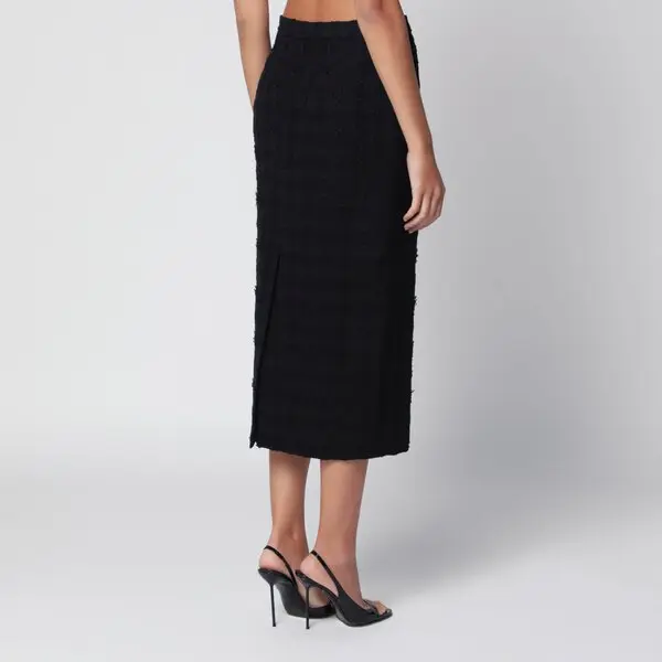 Alessandra Rich Bouclé Tweed Midi Skirt