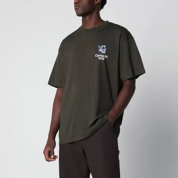 Carhartt Work In Progress T-shirt Grape Picker In Cypress Cotton Jersey - Green