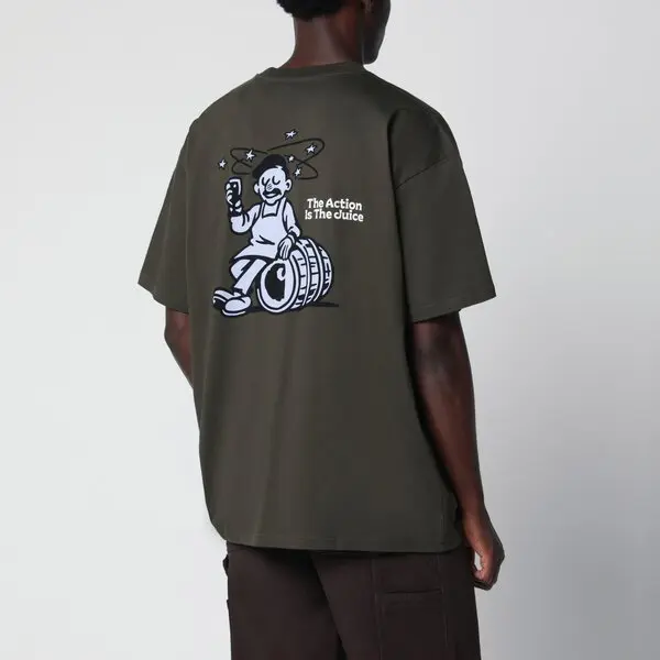 Carhartt Work In Progress T-shirt Grape Picker In Cypress Cotton Jersey - Green