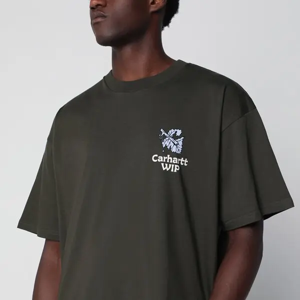 Carhartt Work In Progress T-shirt Grape Picker In Cypress Cotton Jersey - Green