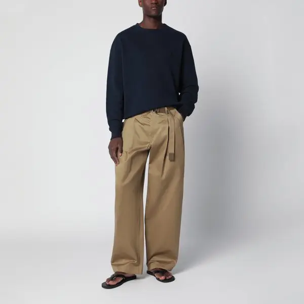 JW Anderson Navy Cotton Sweatshirt With Embroidered Logo - Blue