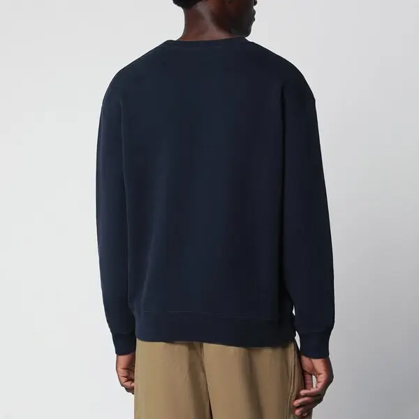 JW Anderson Navy Cotton Sweatshirt With Embroidered Logo - Blue
