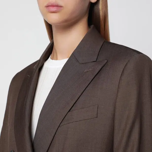 Max Mara Double-breasted Wool Gabardine Jacket
