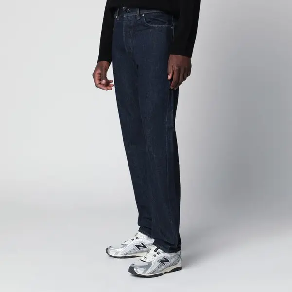 Stone Island Regular Straight Jeans In Rinsed Denim