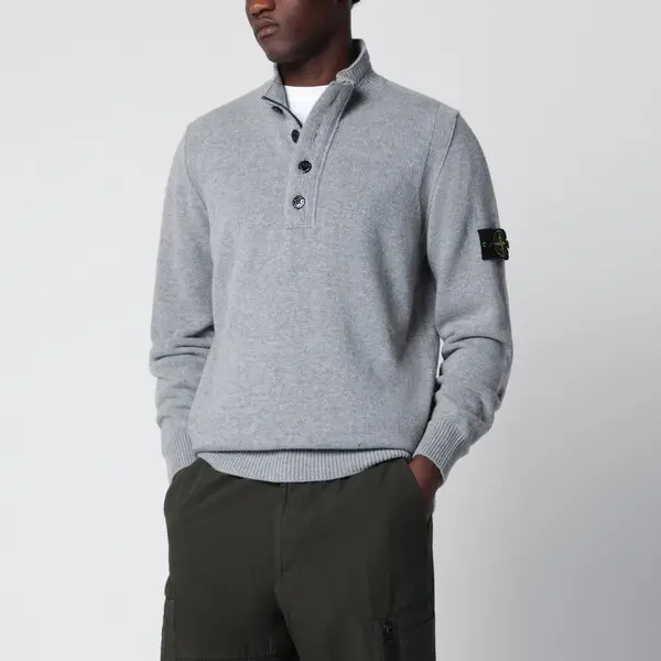Stone Island Mélange Wool Blend Sweater