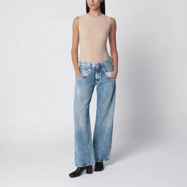 MAISON MARGIELA Nude Bodysuit In Stretch Technical Jersey