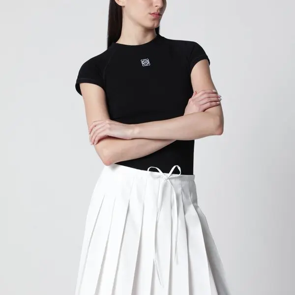 Loewe Small-fit Cotton-blend T-shirt - Black