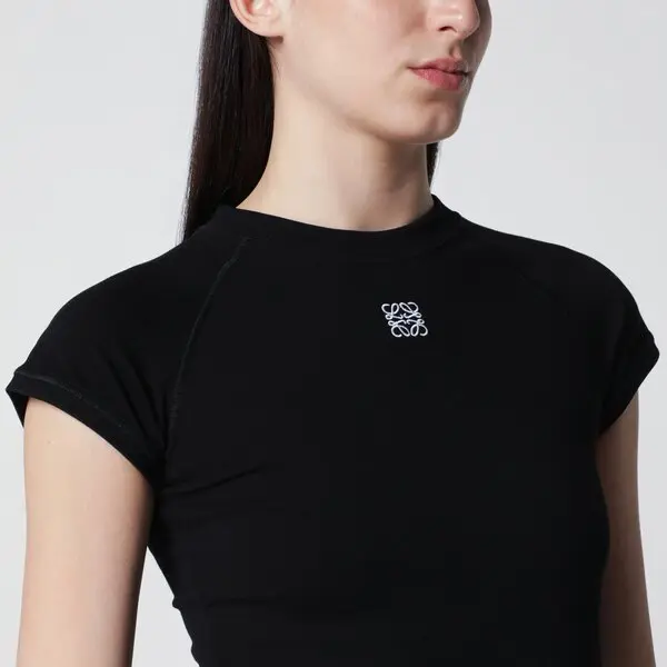 Loewe Small-fit Cotton-blend T-shirt - Black