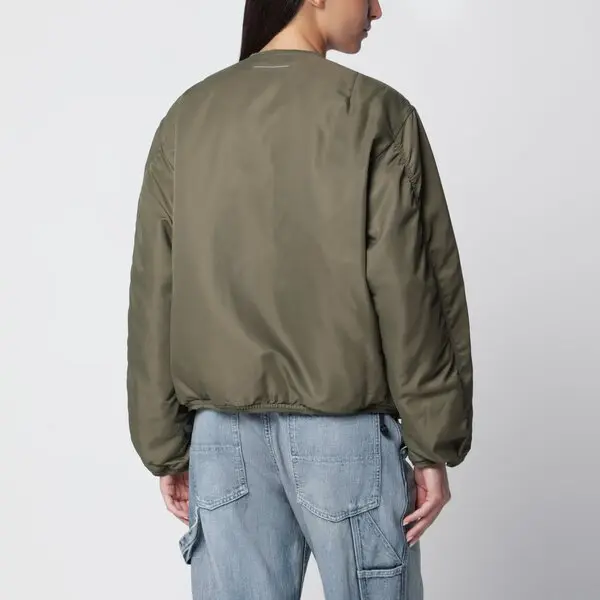 MAISON MARGIELA Khaki Nylon Jacket With Contrasting Lining