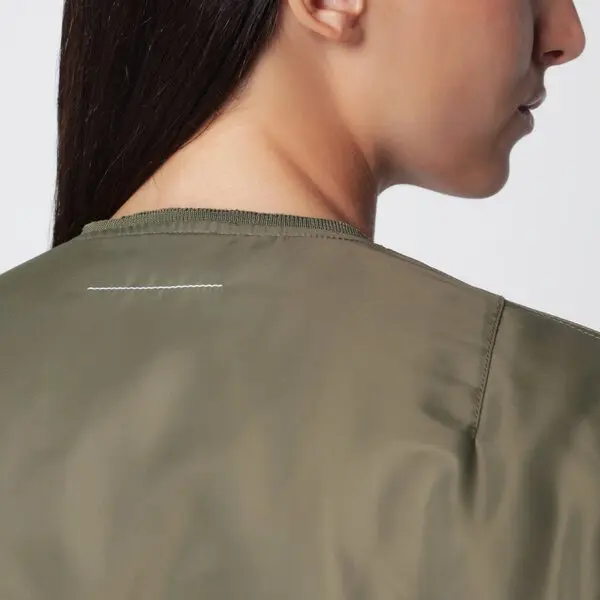 MAISON MARGIELA Khaki Nylon Jacket With Contrasting Lining
