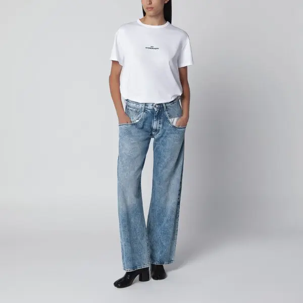 MAISON MARGIELA Cotton Jersey T-shirt With Embroidered Logo