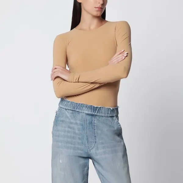 MAISON MARGIELA Long-sleeve Bodysuit - Beige
