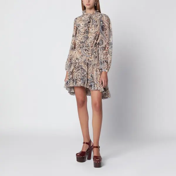 Etro Printed Ruffle Dress - Multicolor