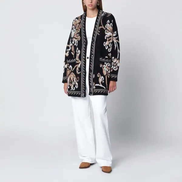 Etro Wool Jacquard Cardigan