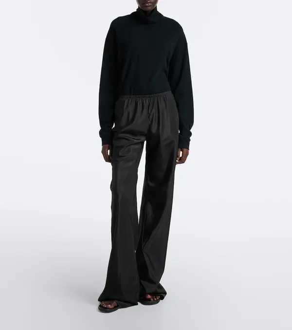 THE ROW Gala Silk Wide-leg Pants