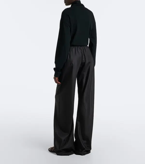 THE ROW Gala Silk Wide-leg Pants
