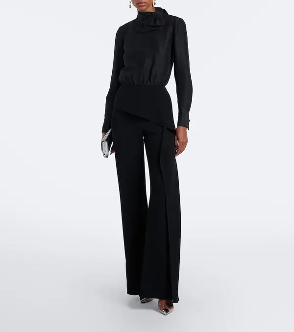 Roland Mouret Draped Wide-leg Pants