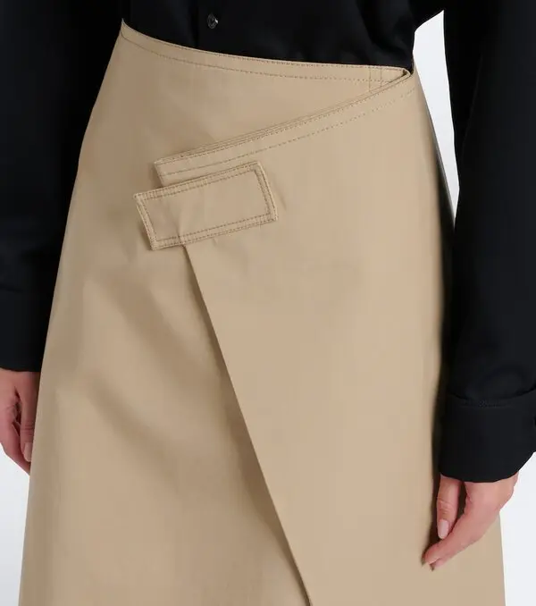 Bottega Veneta Cotton Wrap Skirt