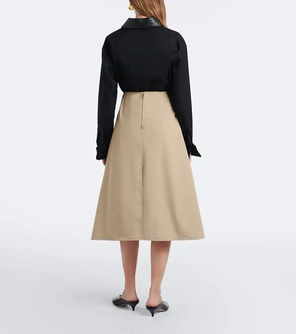 Bottega Veneta Cotton Wrap Skirt