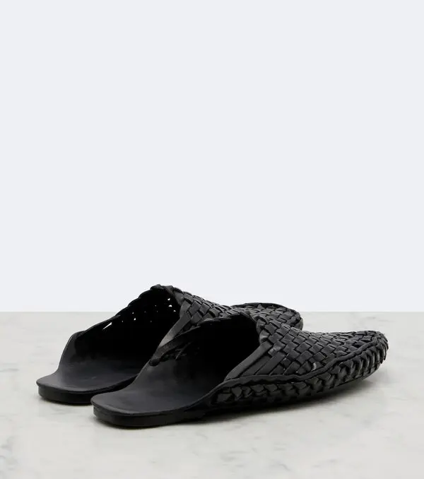 THE ROW Woven Leather Mules