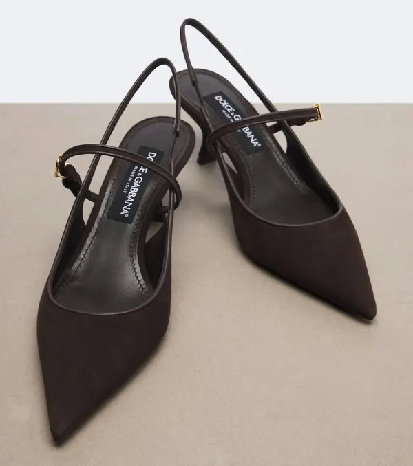 Dolce & Gabbana Dg Suede Slingback Pumps