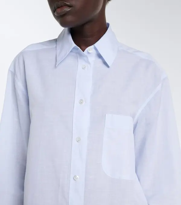 THE ROW Gavina Cotton Chambray Shirt