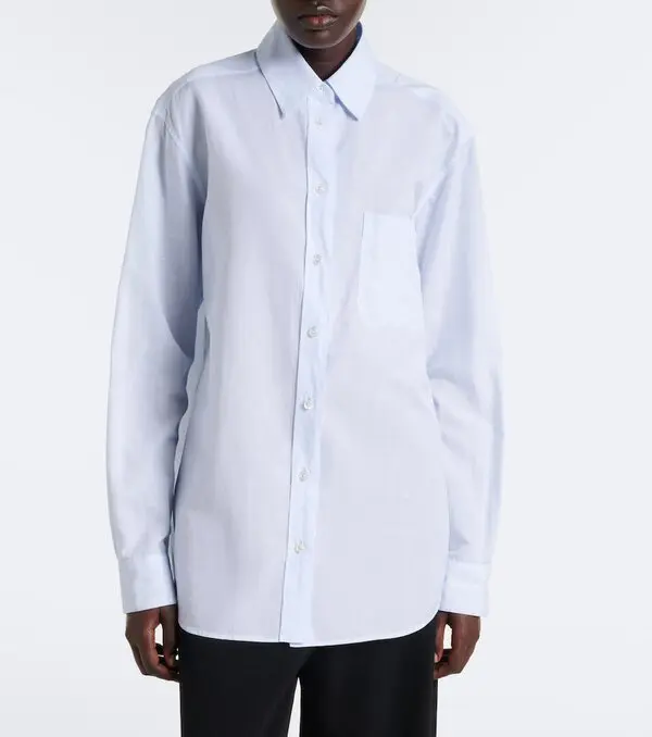 THE ROW Gavina Cotton Chambray Shirt