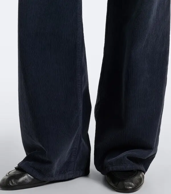THE ROW Eglitta Cotton Corduroy Wide-leg Pants - Blue