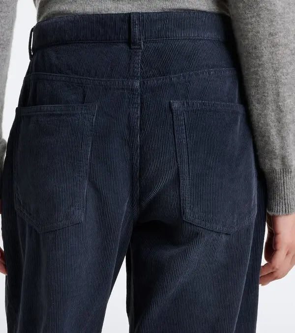 THE ROW Eglitta Cotton Corduroy Wide-leg Pants - Blue