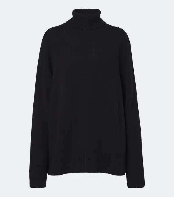 THE ROW Stepny Wool And Cashmere Turtleneck Sweater - Black