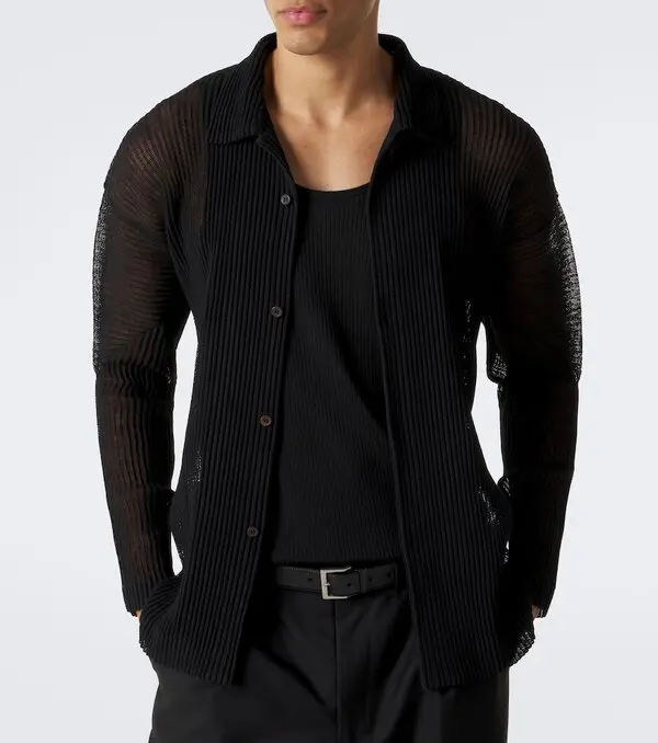 Issey Miyake Rustic Mesh Pleated Shirt