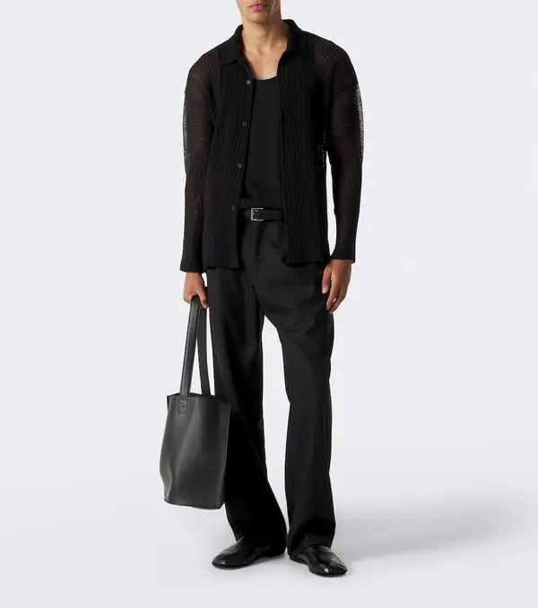 Issey Miyake Rustic Mesh Pleated Shirt
