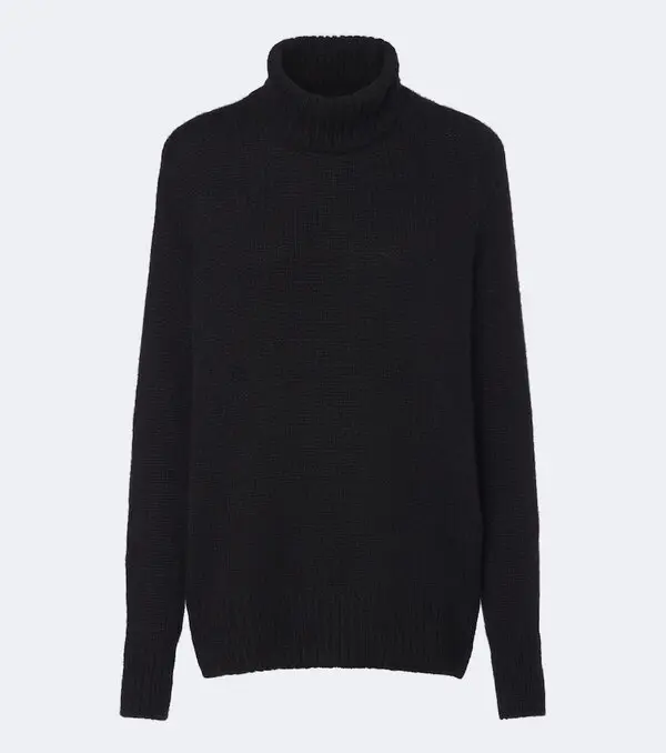 THE ROW Plira Cashmere Turtleneck Sweater - Black