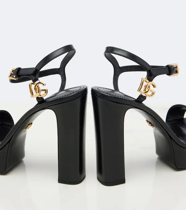 Dolce & Gabbana Dg Leather Platform Sandals